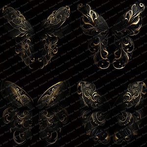 Gold Filigree Fairy Wing Overlays, Angel Wing Overlays, Photoshop ...