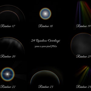 Rainbow Overlays, Realistic Rainbows, Photoshop Overlays, Rainbow ...