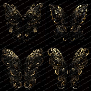 Gold Filigree Fairy Wing Overlays, Angel Wing Overlays, Photoshop ...