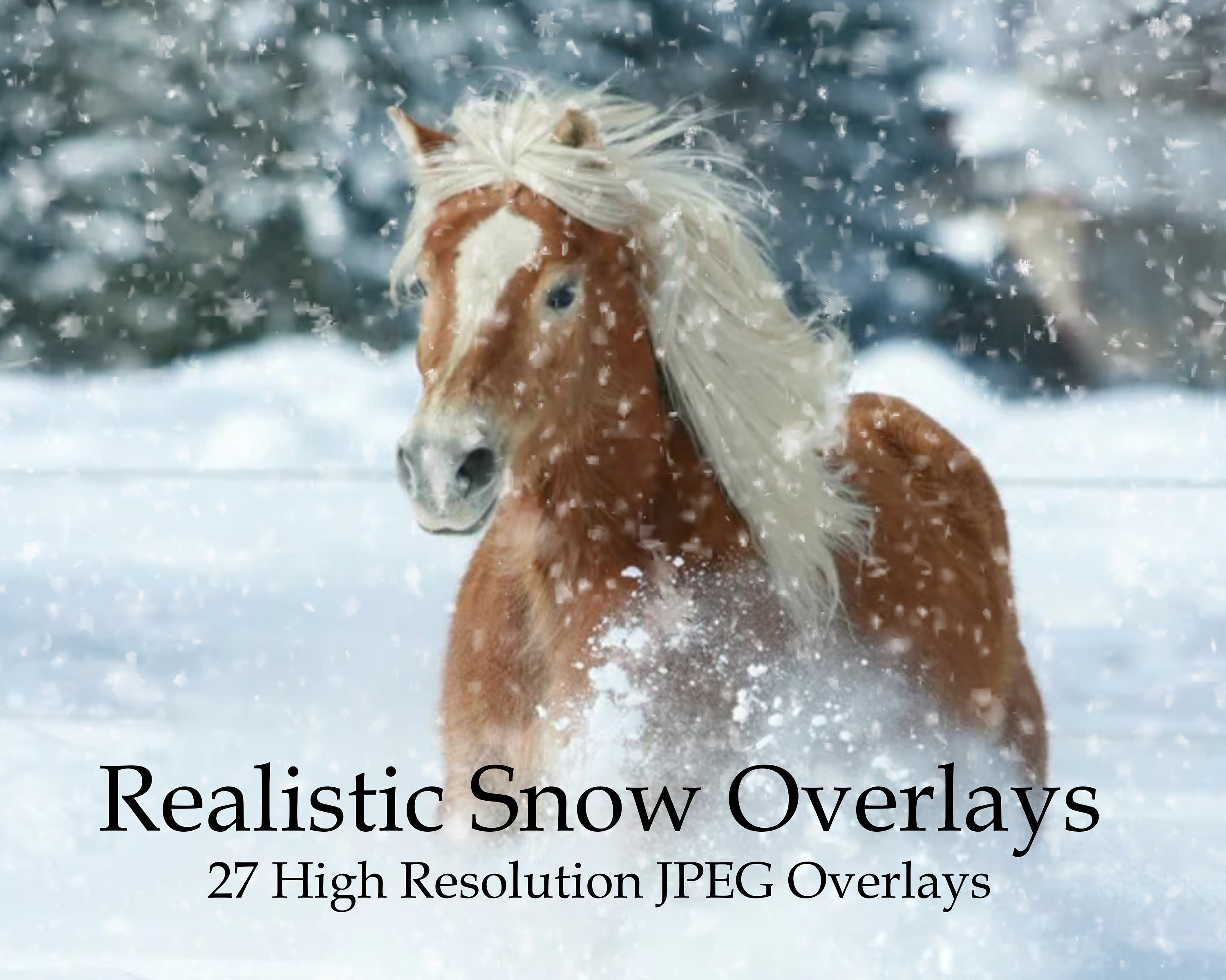 27 Realistic Snow Overlays, Falling Snow, Blowing Show, Photoshop ...