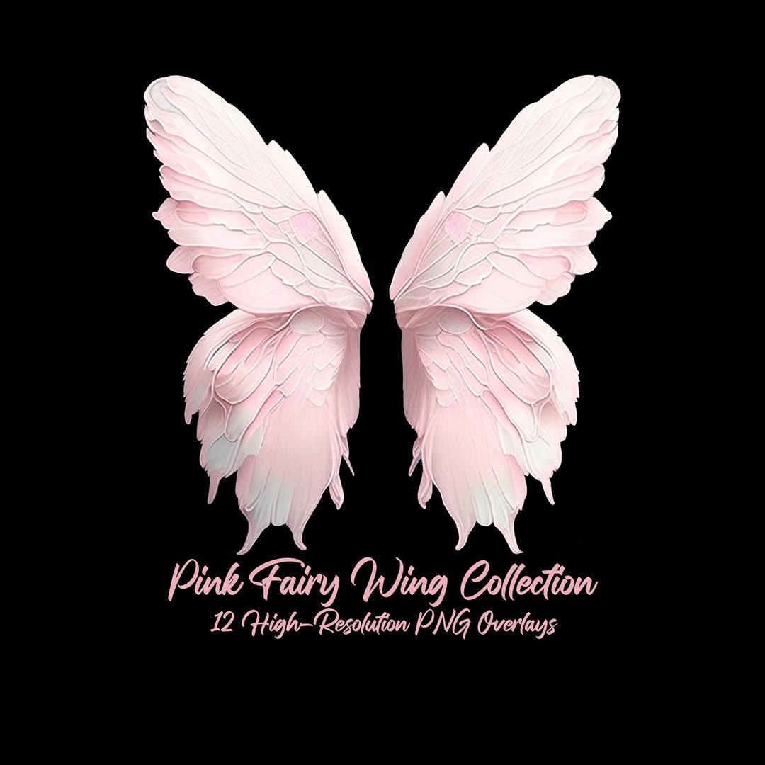 Pink Fairy Wing Overlays, Angel Wing Overlays, Photoshop Overlays ...