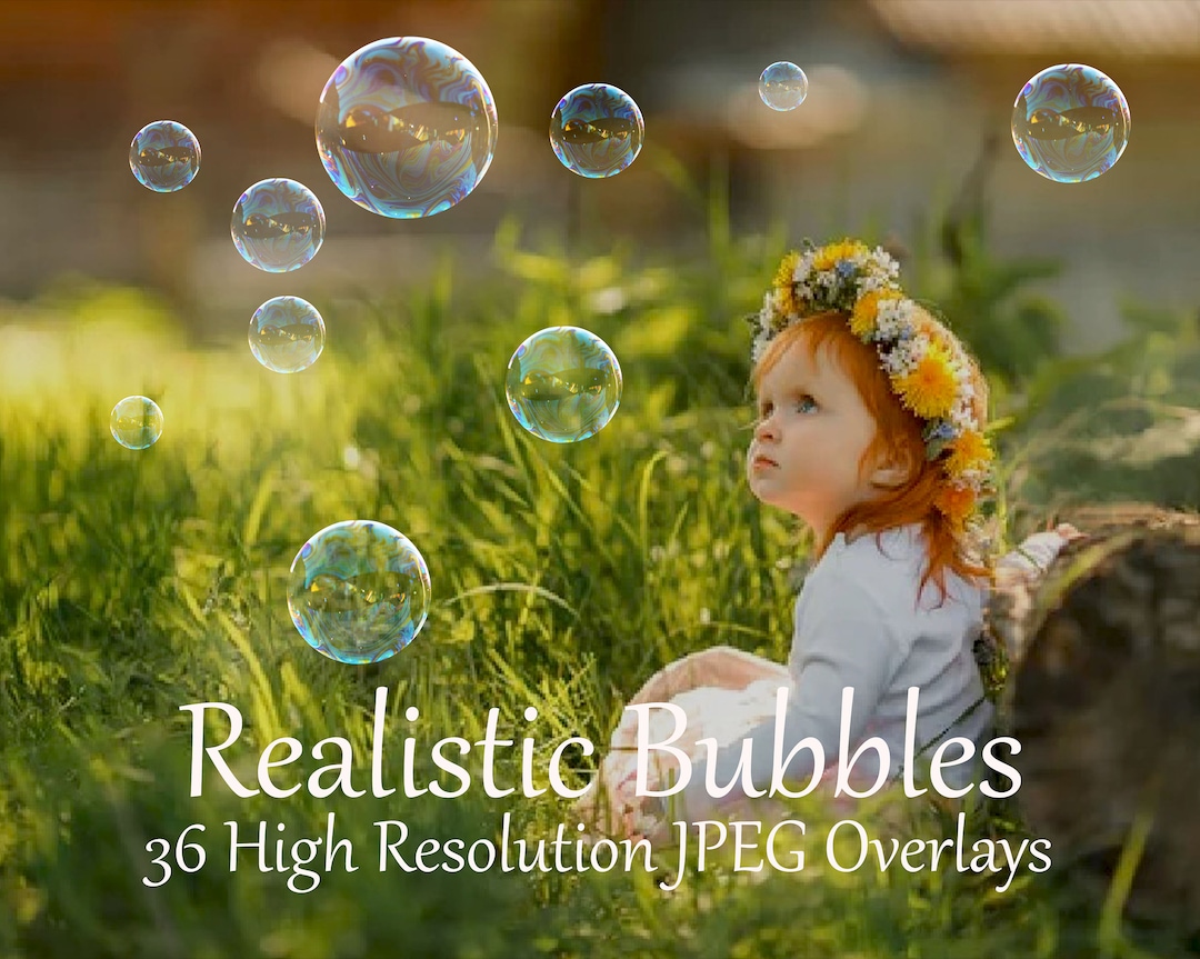 Realistic Soap Bubbles Overlay, Bubbles Overlay, Transparent Bubbles ...