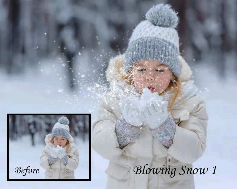 27 Realistic Snow Overlays, Falling Snow, Blowing Show, Photoshop ...