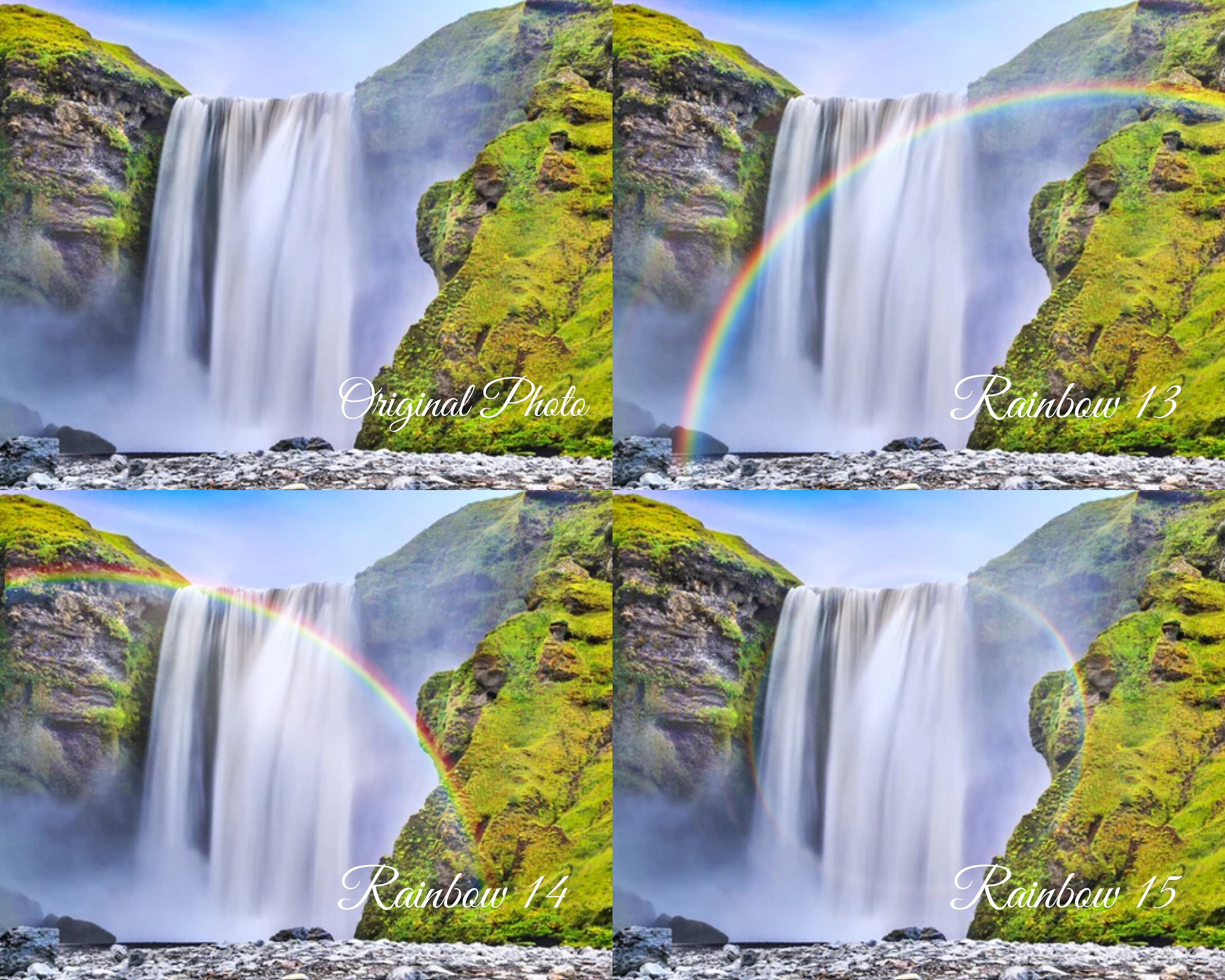 Rainbow Overlays, Realistic Rainbows, Photoshop Overlays, Rainbow ...