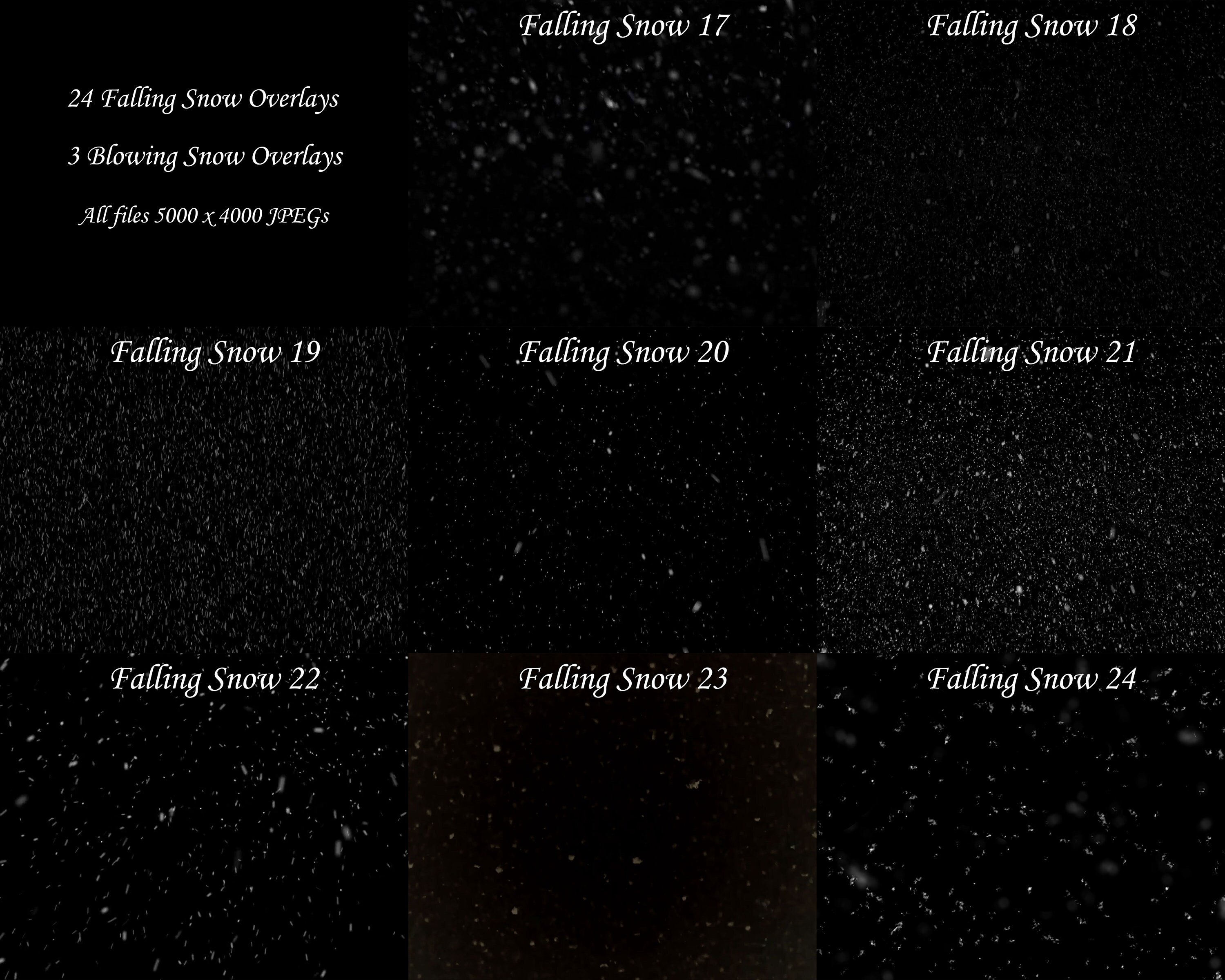 27 Realistic Snow Overlays, Falling Snow, Blowing Show, Photoshop ...