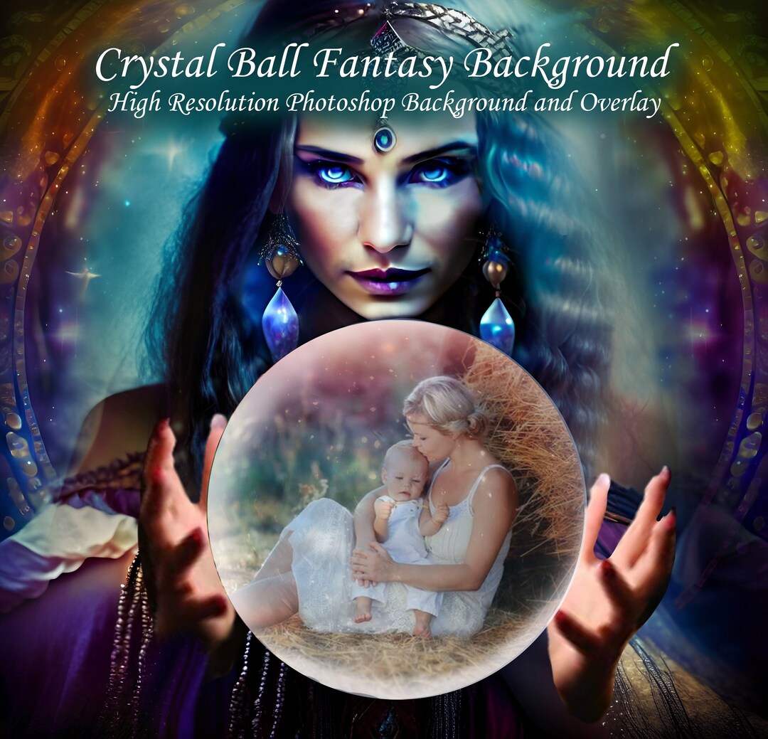 Crystal Ball Background. Crystal Ball Overlay, Fantasy Background ...