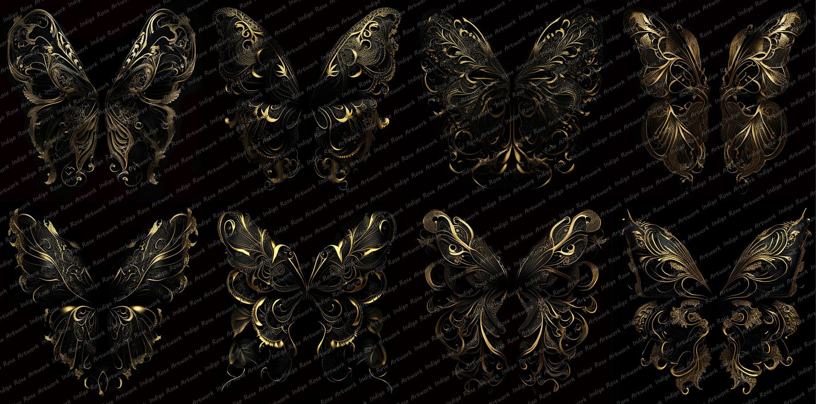 Gold Filigree Fairy Wing Overlays, Angel Wing Overlays, Photoshop ...