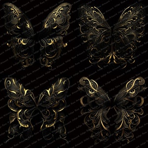 Gold Filigree Fairy Wing Overlays, Angel Wing Overlays, Photoshop ...