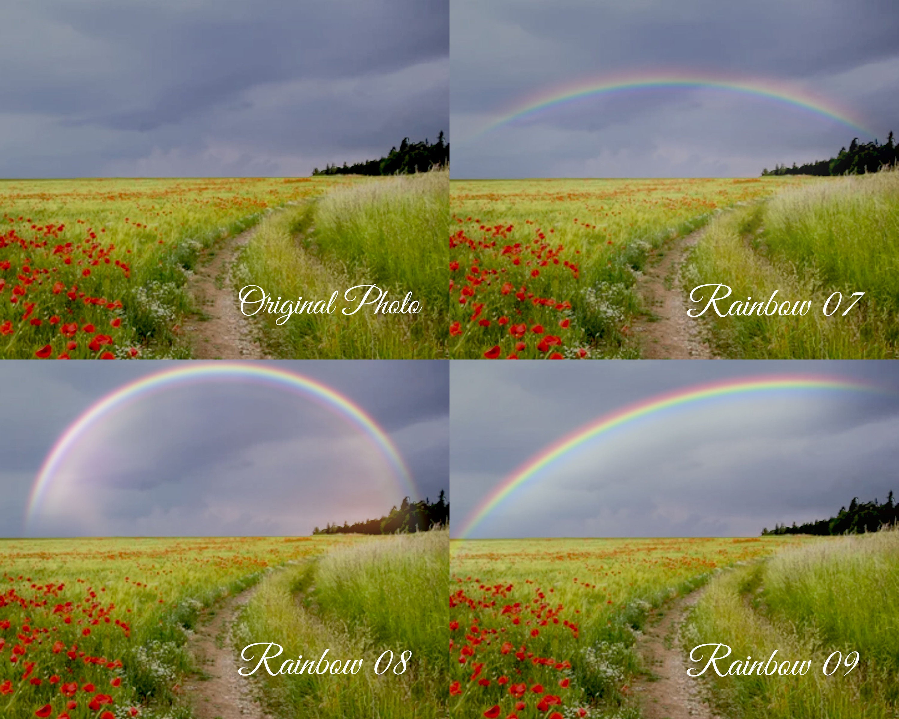 Rainbow Overlays, Realistic Rainbows, Photoshop Overlays, Rainbow ...