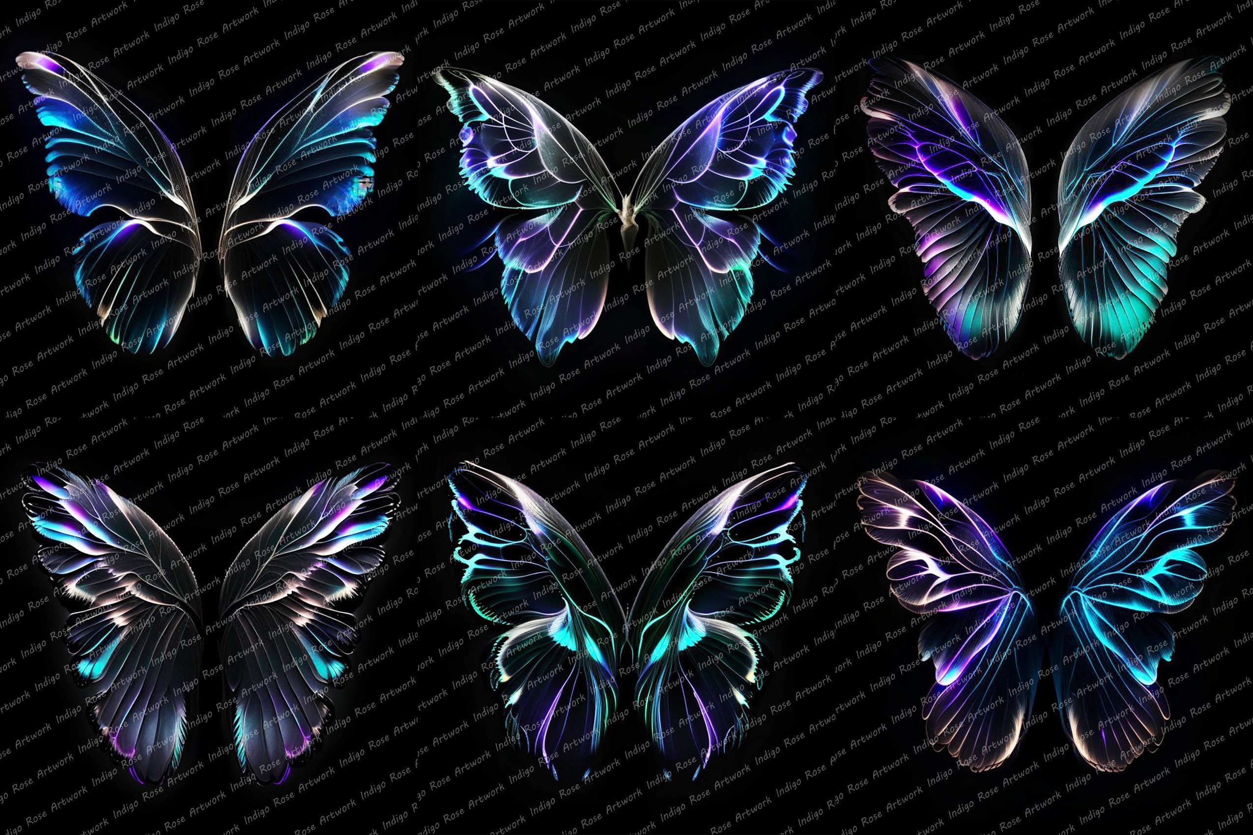 Luminescent Fairy Wing Overlays, Angel Wing Overlays, Photoshop ...