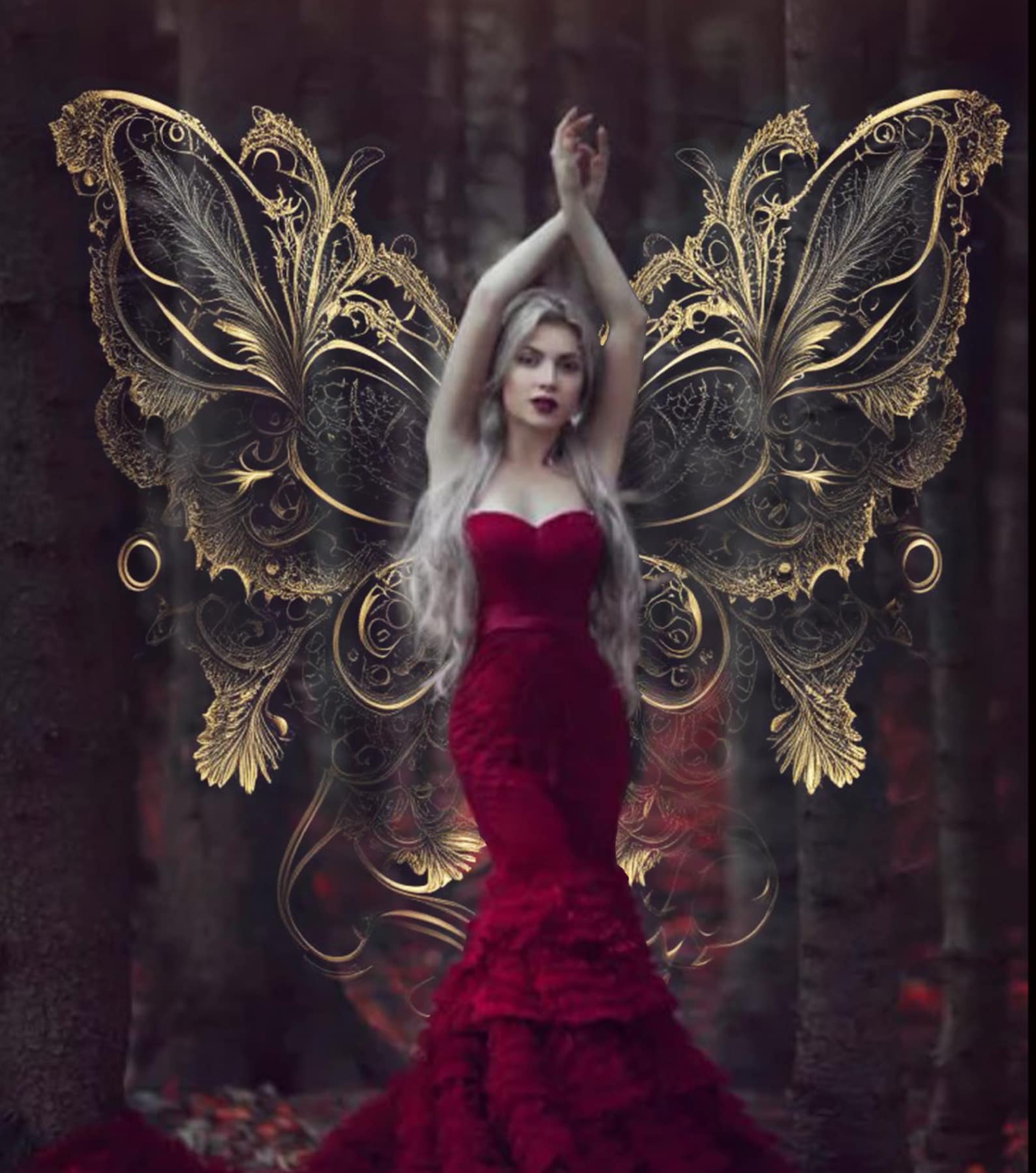 Gold Filigree Fairy Wing Overlays, Angel Wing Overlays, Photoshop ...