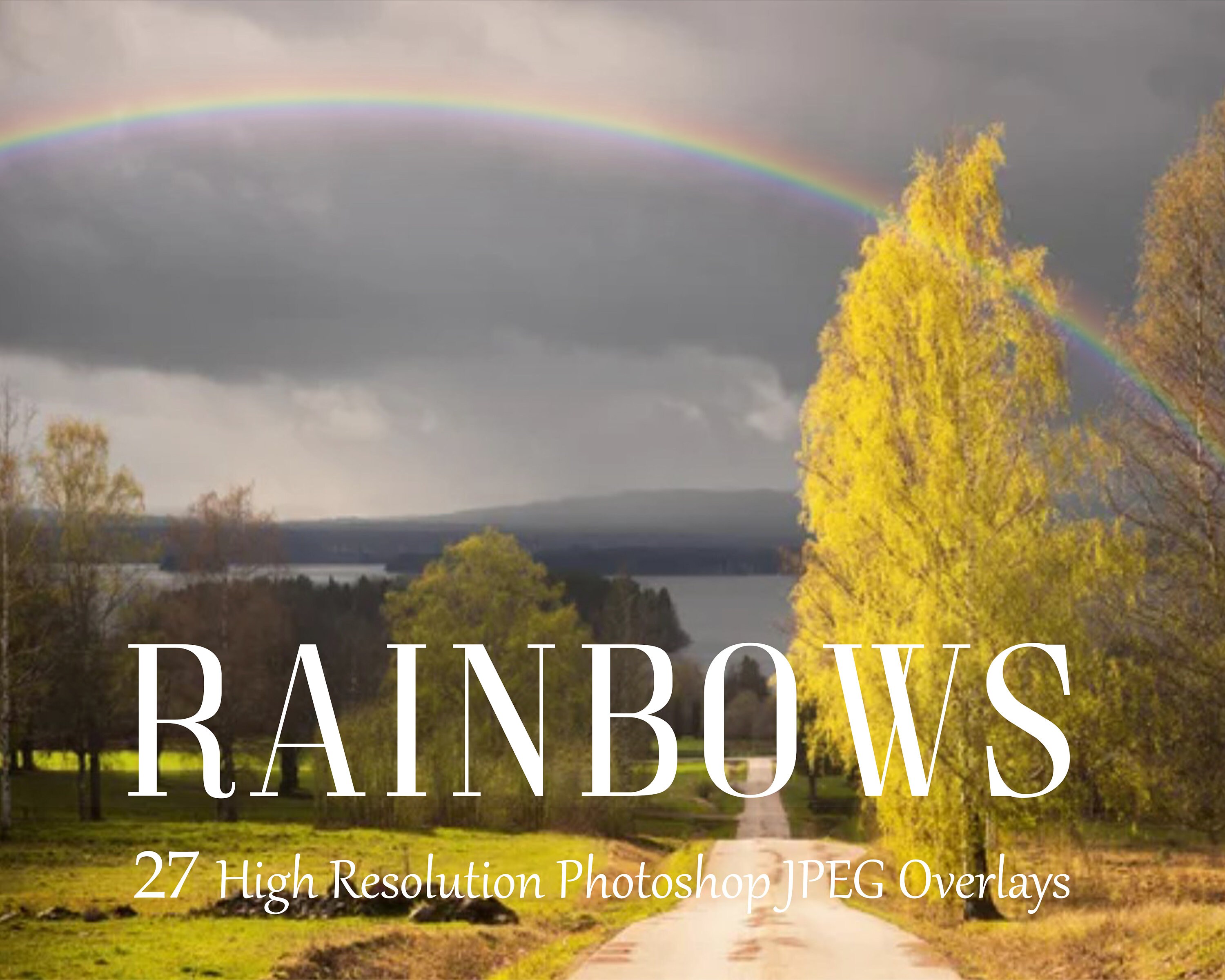 Rainbow Overlays, Realistic Rainbows, Photoshop Overlays, Rainbow ...