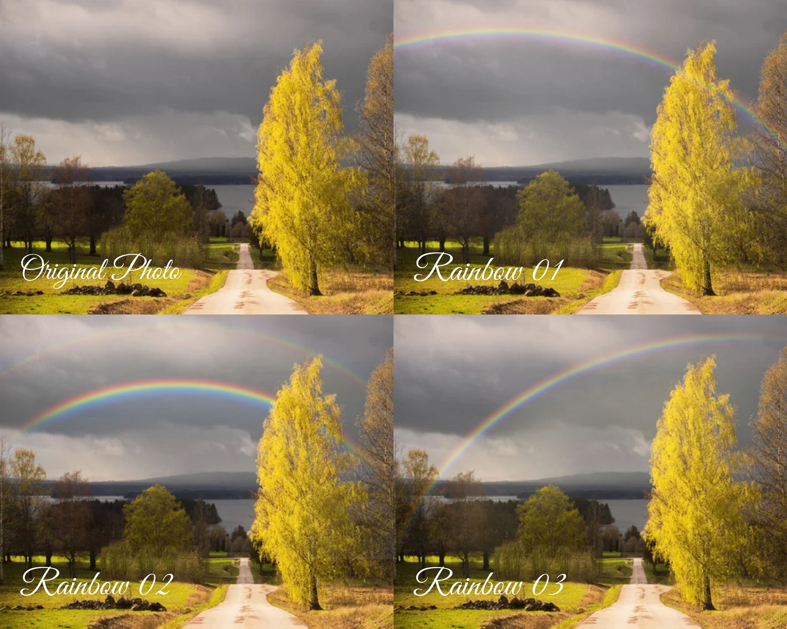 Rainbow Overlays, Realistic Rainbows, Photoshop Overlays, Rainbow ...