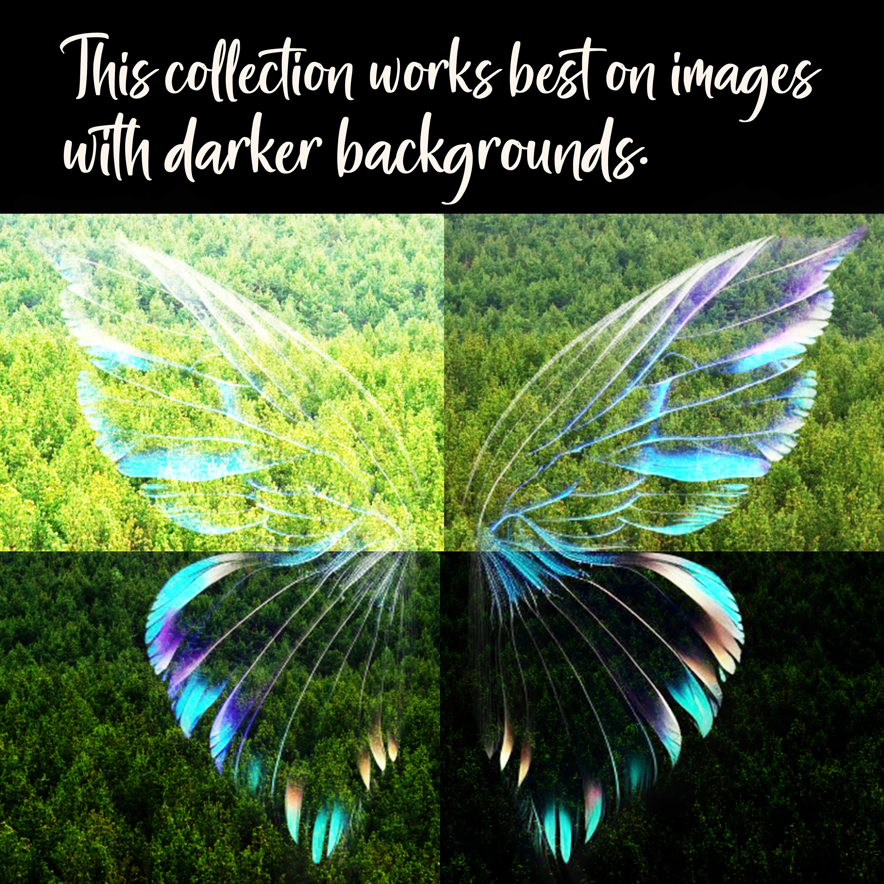 Luminescent Fairy Wing Overlays, Angel Wing Overlays, Photoshop ...