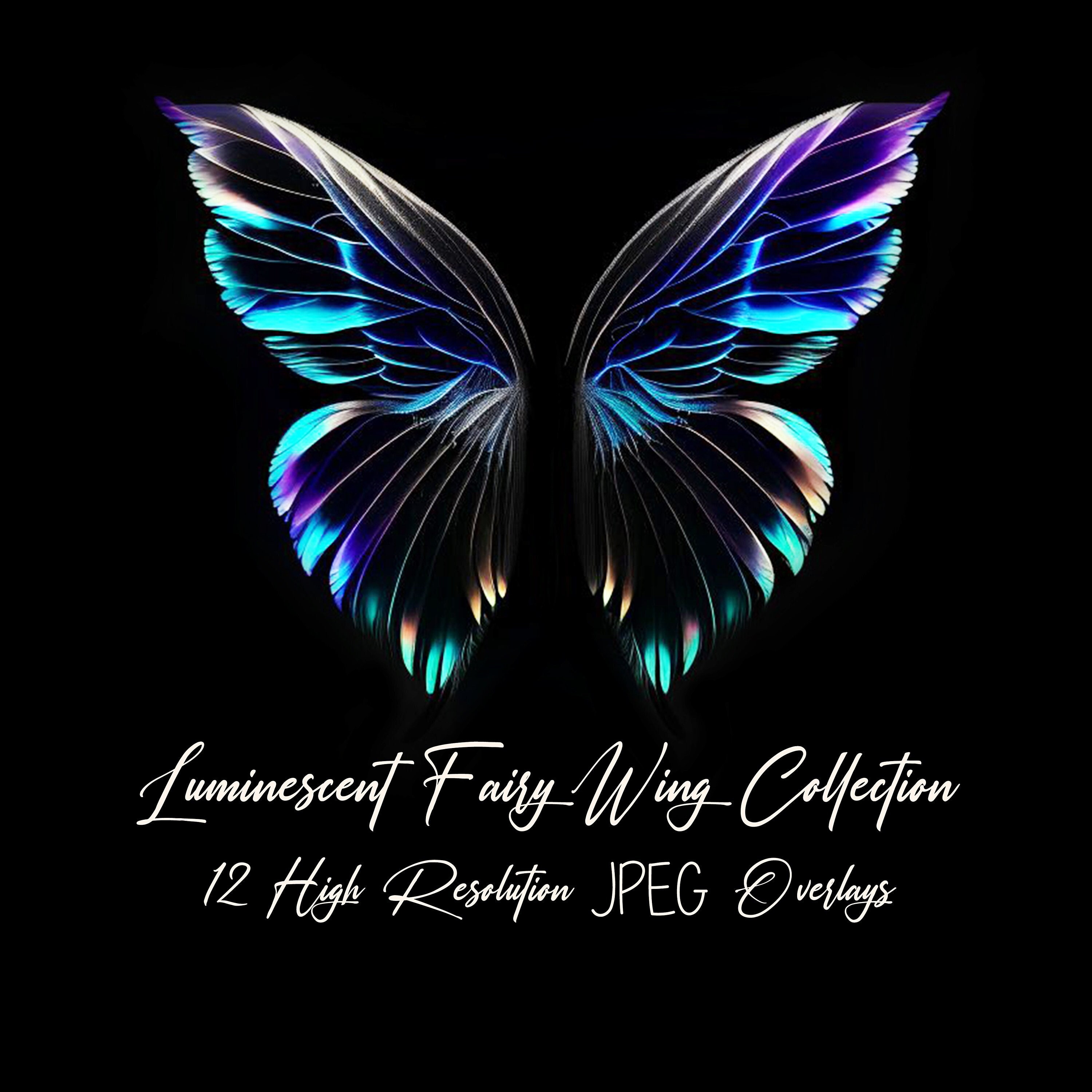Luminescent Fairy Wing Overlays, Angel Wing Overlays, Photoshop ...