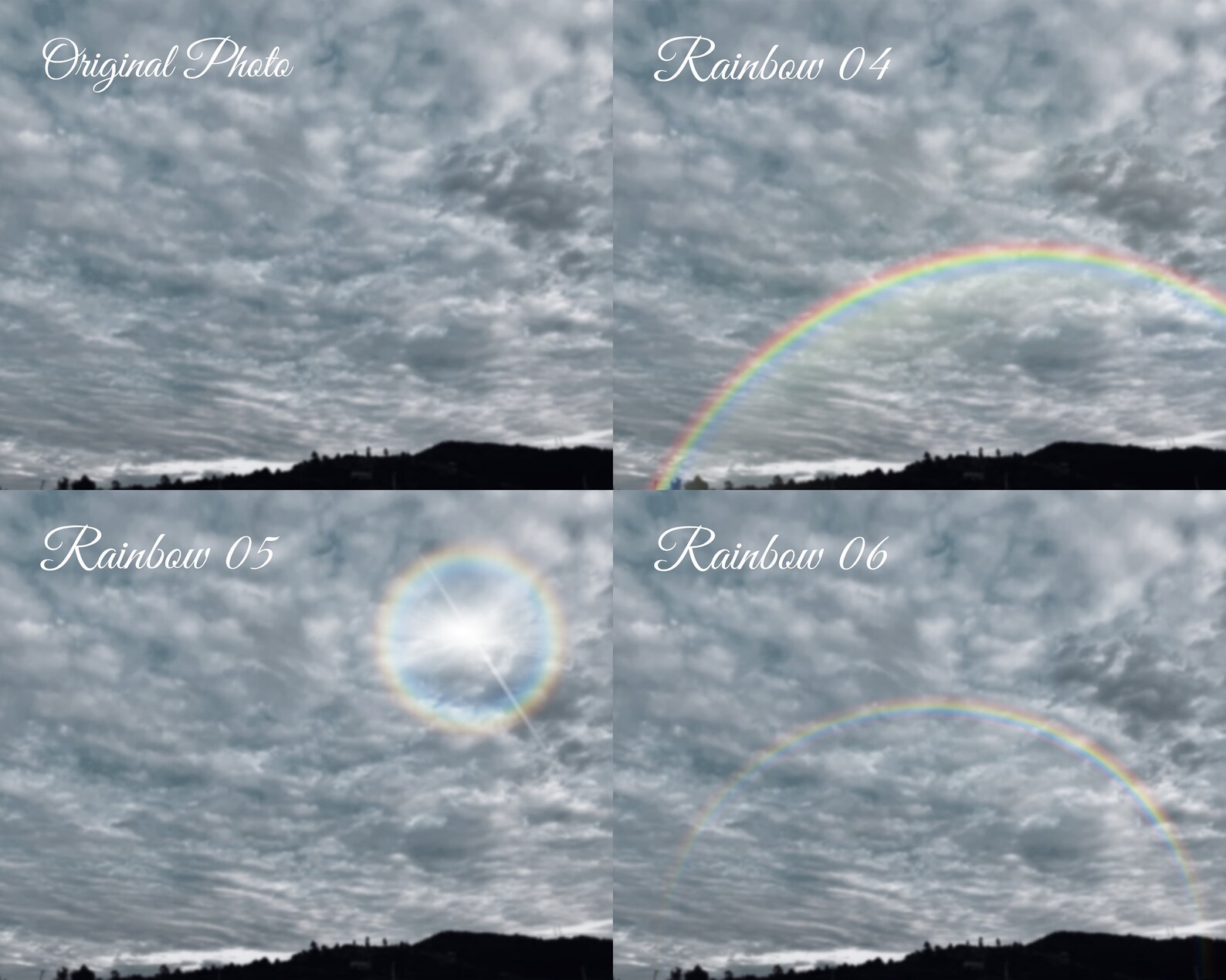 Rainbow Overlays, Realistic Rainbows, Photoshop Overlays, Rainbow ...