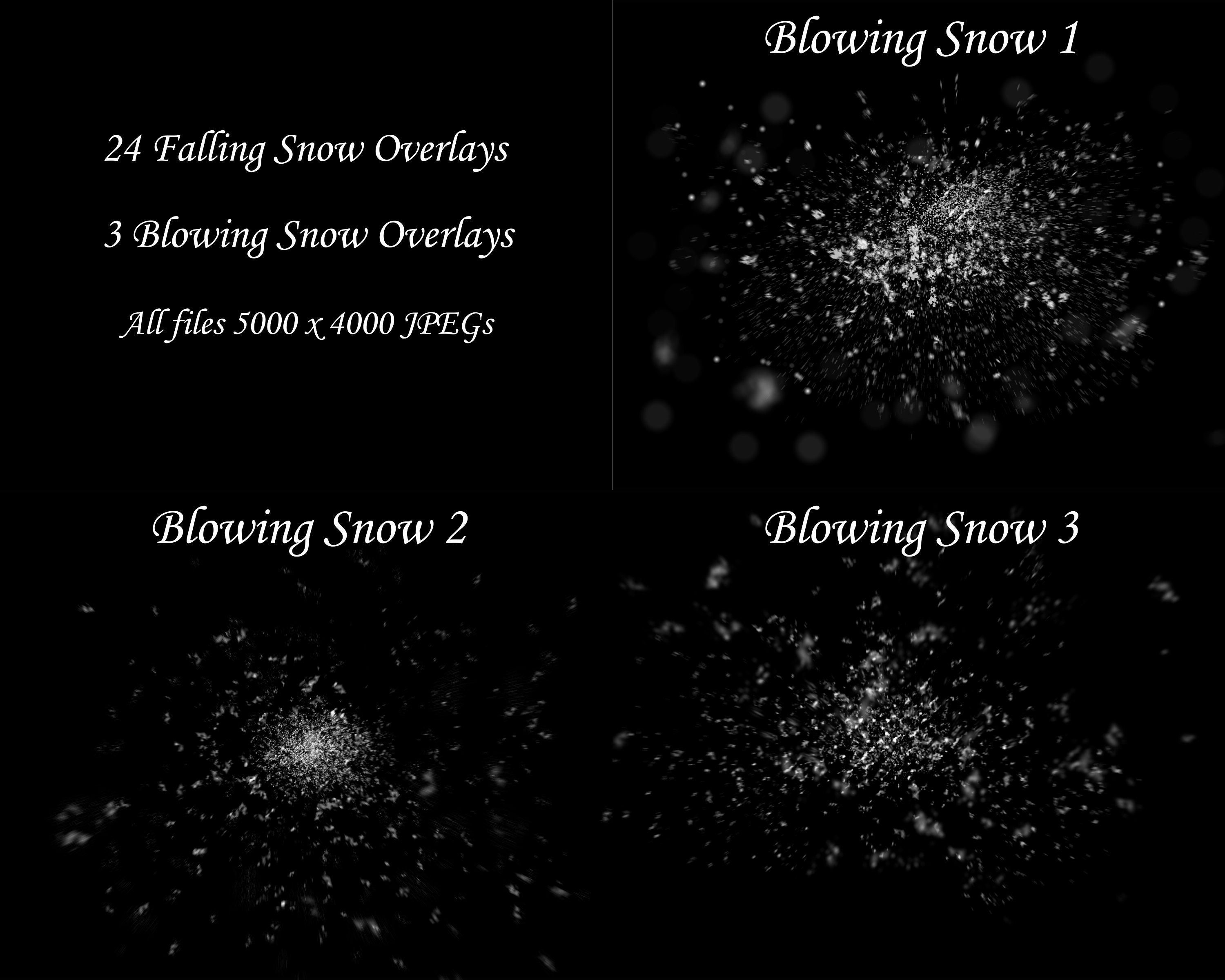 27 Realistic Snow Overlays, Falling Snow, Blowing Show, Photoshop ...