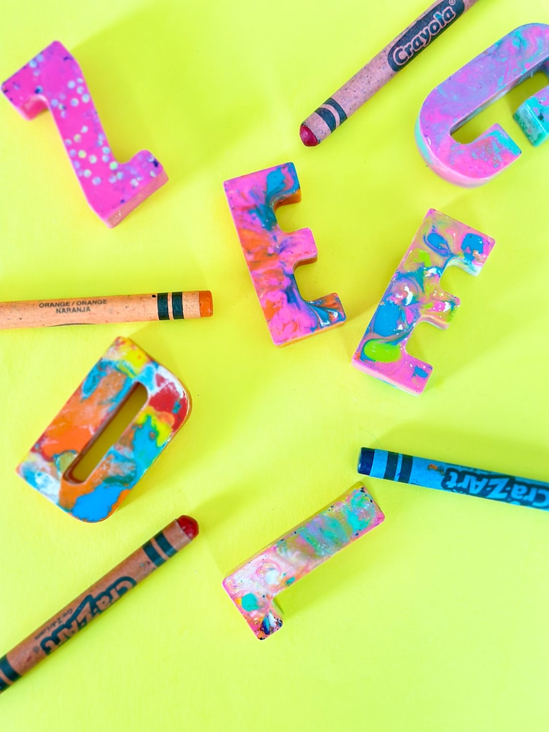 Personalized Crayon Letters - Etsy