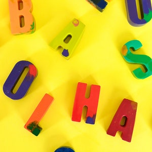 Personalized Crayon Letters - Etsy