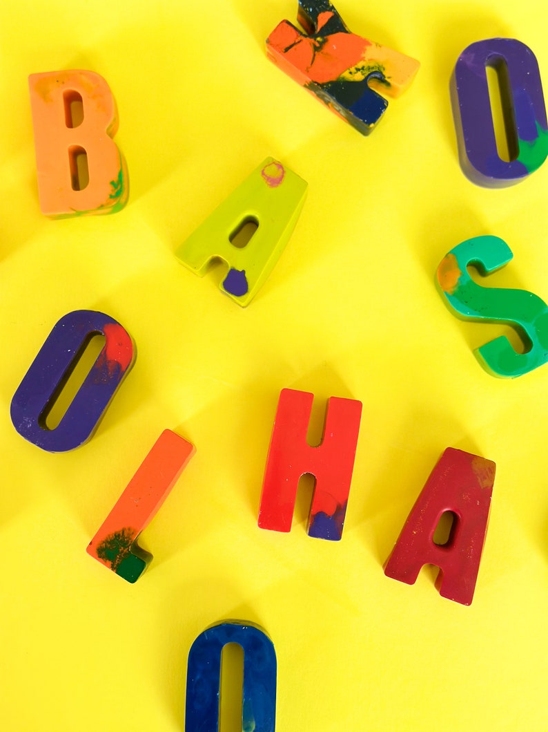 Personalized Crayon Letters - Etsy