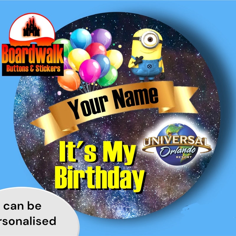 Universal Studios Birthday Button - Etsy