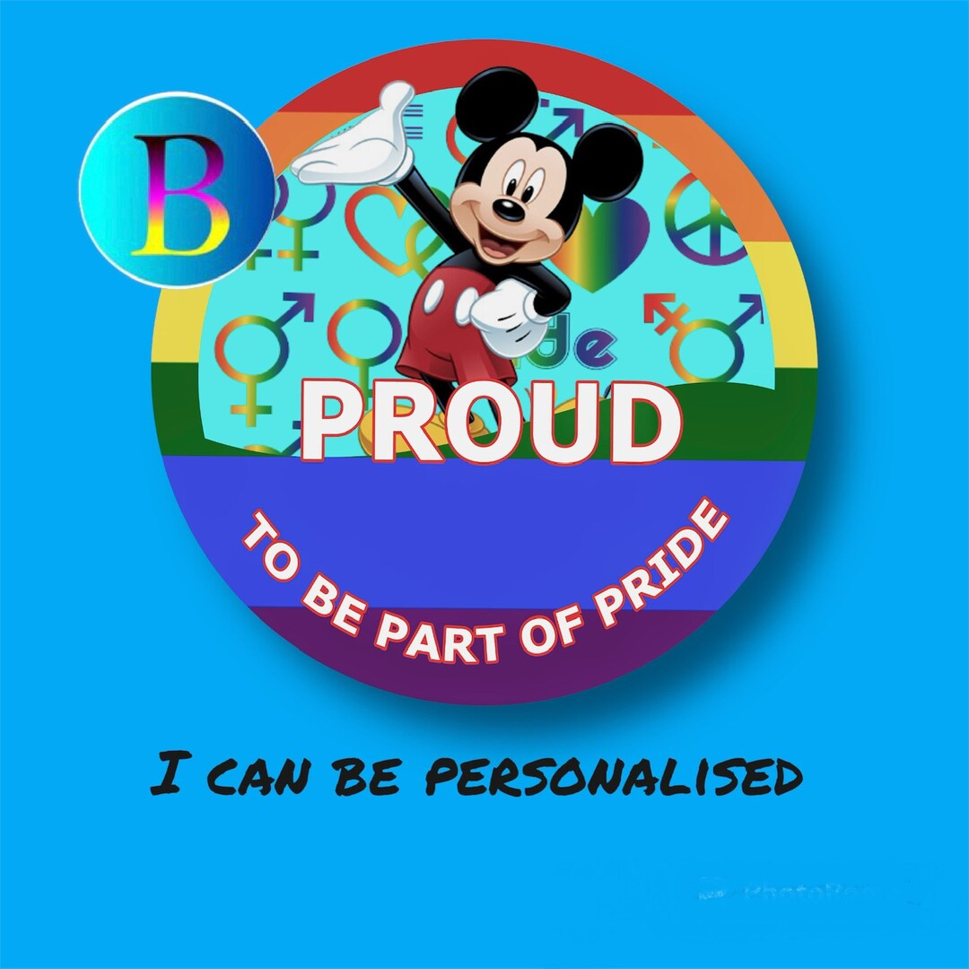 Mickey Pride Button Etsy