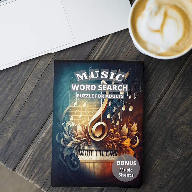 Printable Music Word Search Puzzle Book for Adults Bonus Music Sheets ...