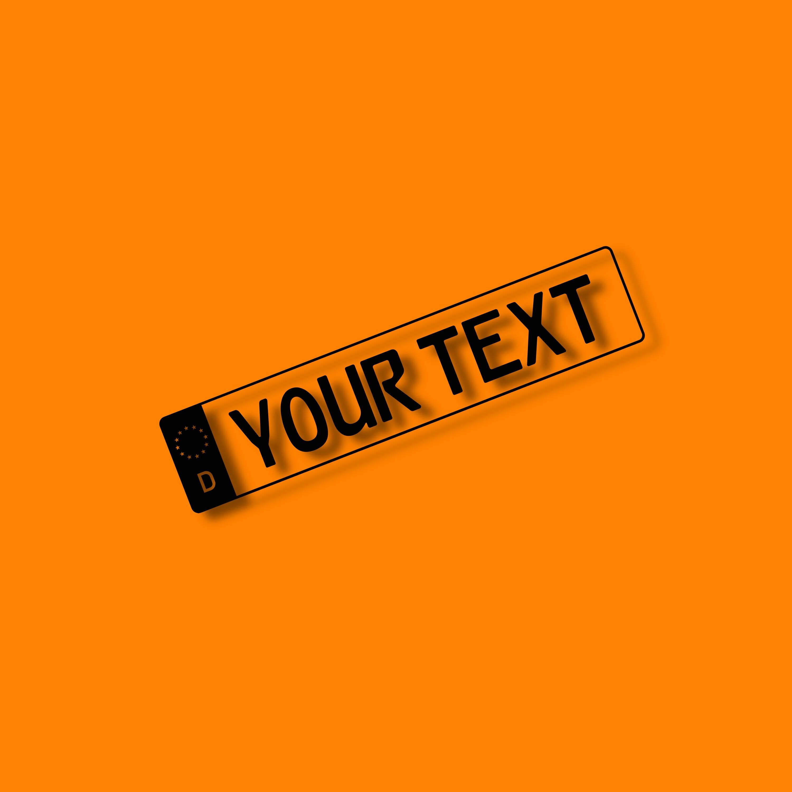 Custom German License Plate Sticker | Carlable - Etsy