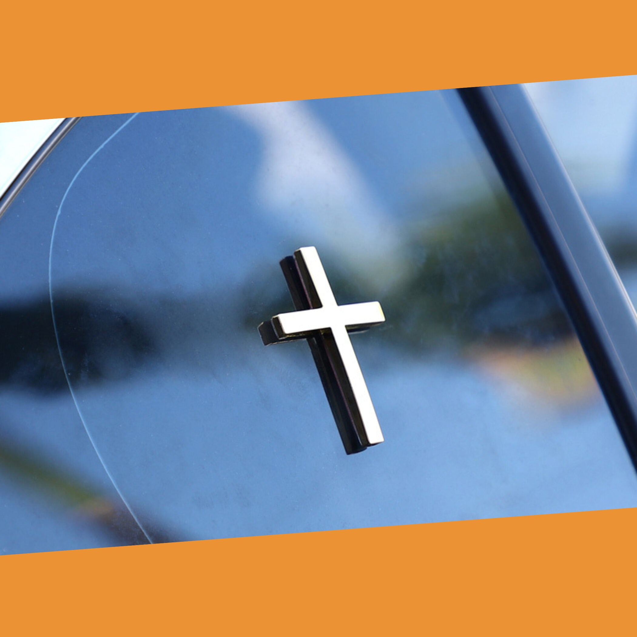 3D Metal Sticker Christian Cross Carlable - Etsy