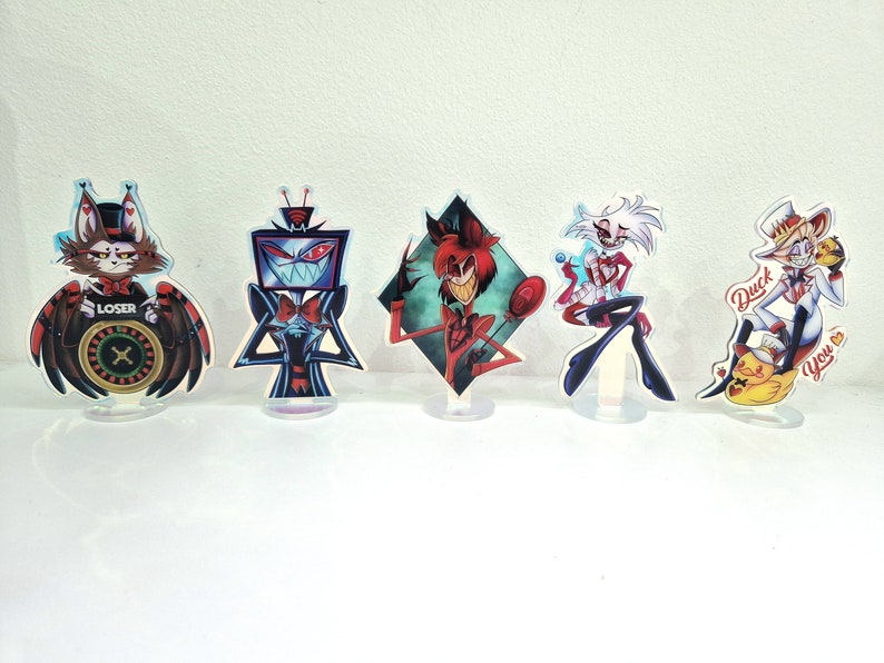 HH Standees Acrylic Display Figure, Acrylic Stand, Alastor, Lucifer ...