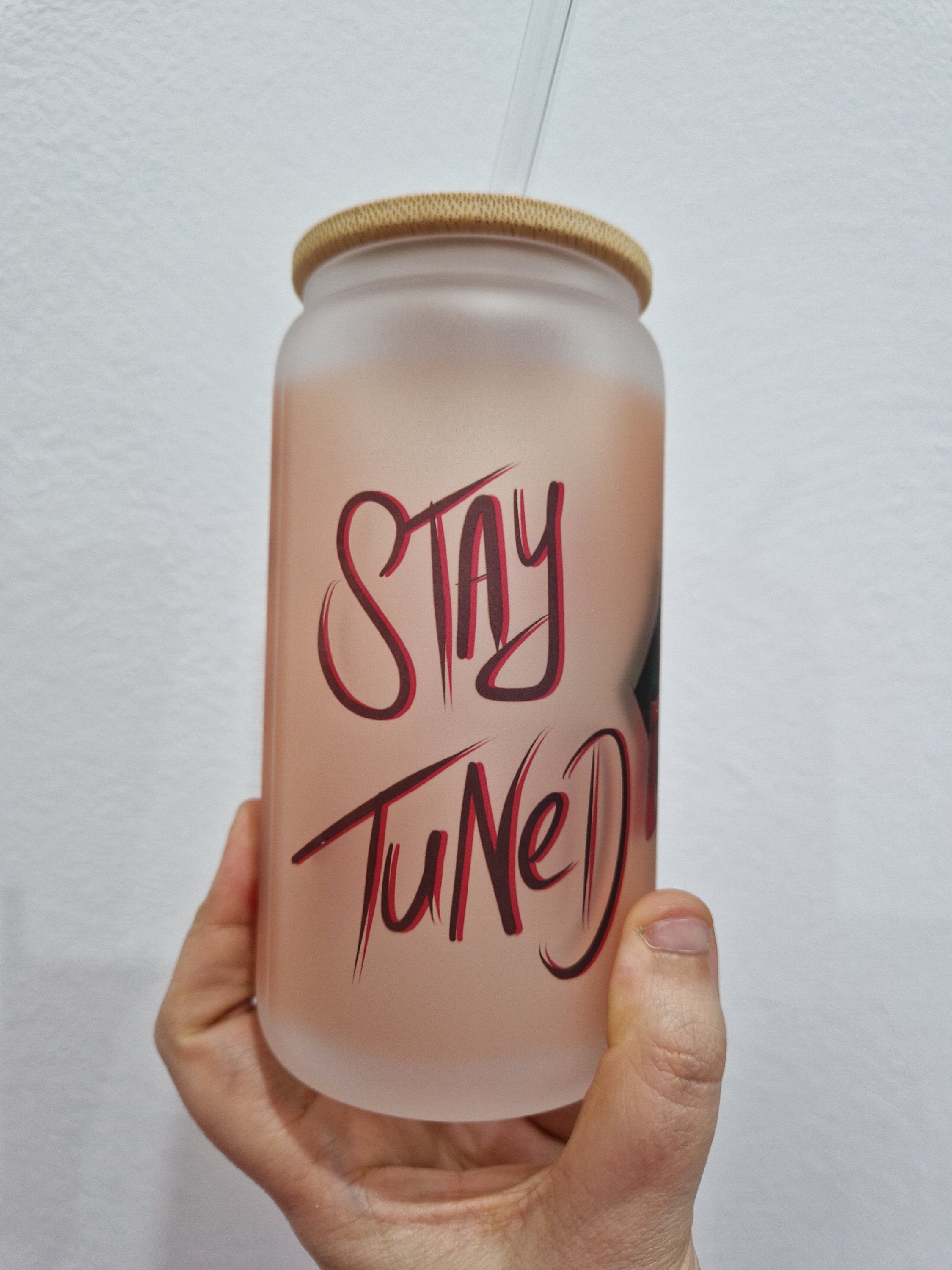 Hazbin Hotel Alastor drinking Glass With Lid & Straw, Cute gift ...