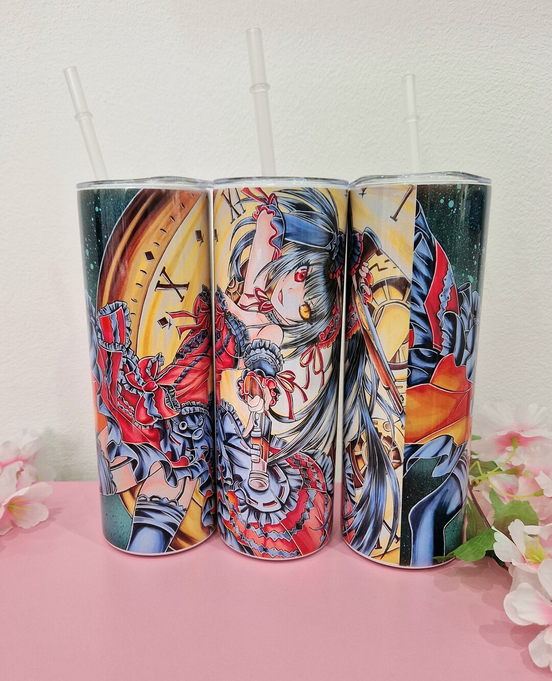 Kurumi Date a Live Drinking Cup With Lid & Straw, Cute | Gift ...