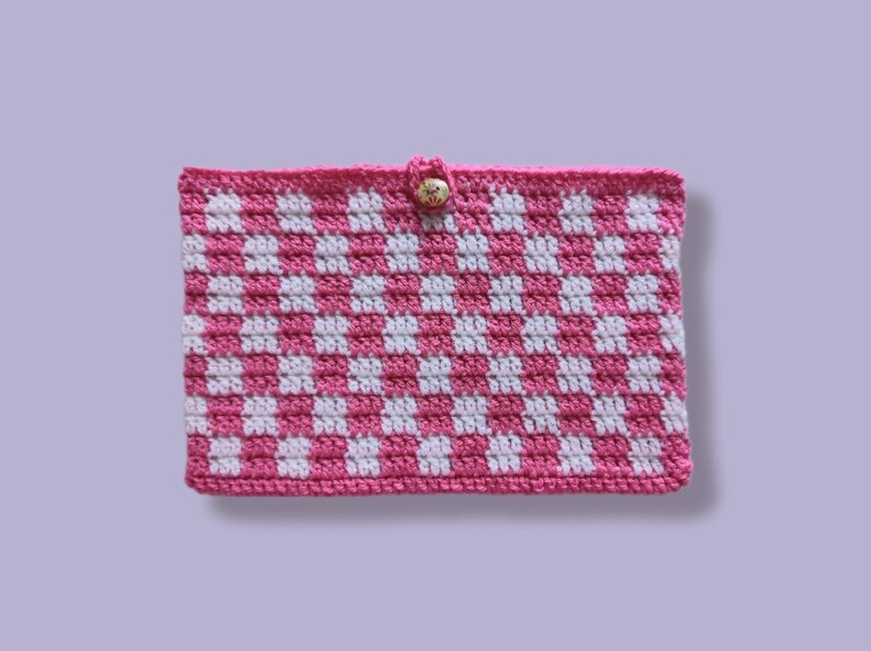 Book Sleeve Crochet Handmade Check Book Cover Protector Gift for ...