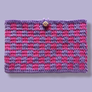 Book Sleeve Crochet Handmade Check Book Cover Protector Gift for ...