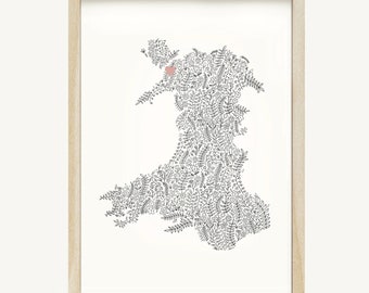 Illustrated Map, Mythical Beasts of Wales, A3 Art Print - Etsy UK