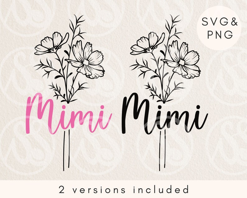 Mimi Flower Svg, Mimi Gift Svg, Mimi Shirt Svg, Mimi Floral Svg ...