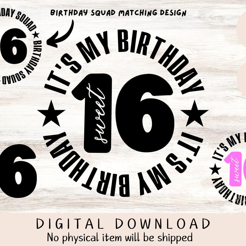 Sweet 16 Svg - Etsy