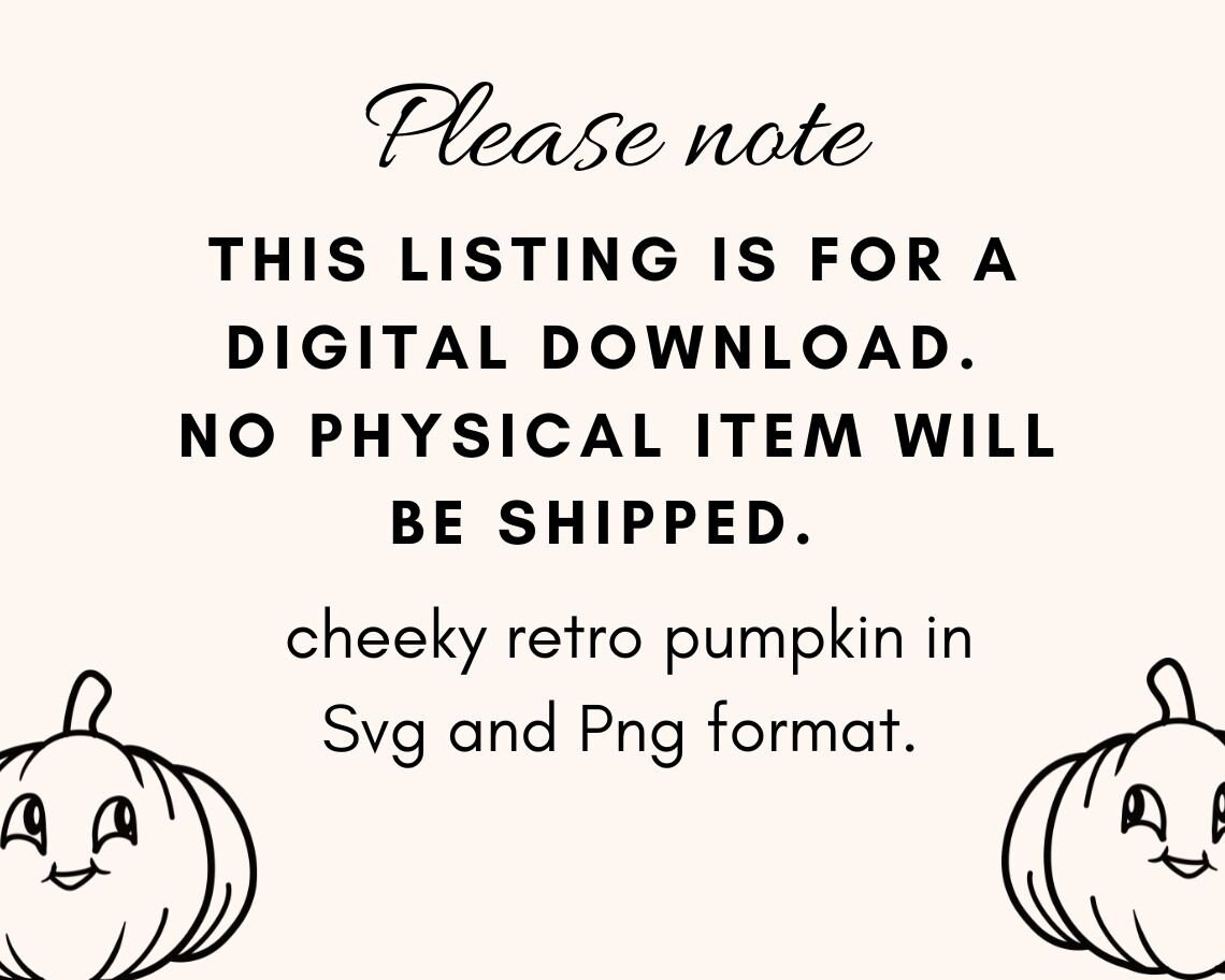 Retro Pumpkin Svg Cheeky Pumpkin Svg Png Cutest Pumpkin in - Etsy