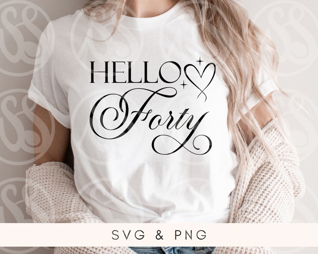 Hello Forty Svg, 40th Birthday Queen Svg, 40th Birthday Svg Files ...