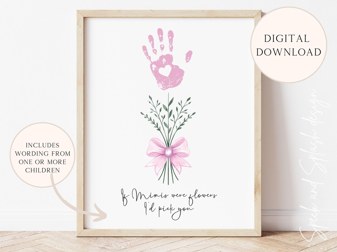 MIMI Handprint Gift From Grandkids, PRINTABLE DIY Gifts for Mimi's ...