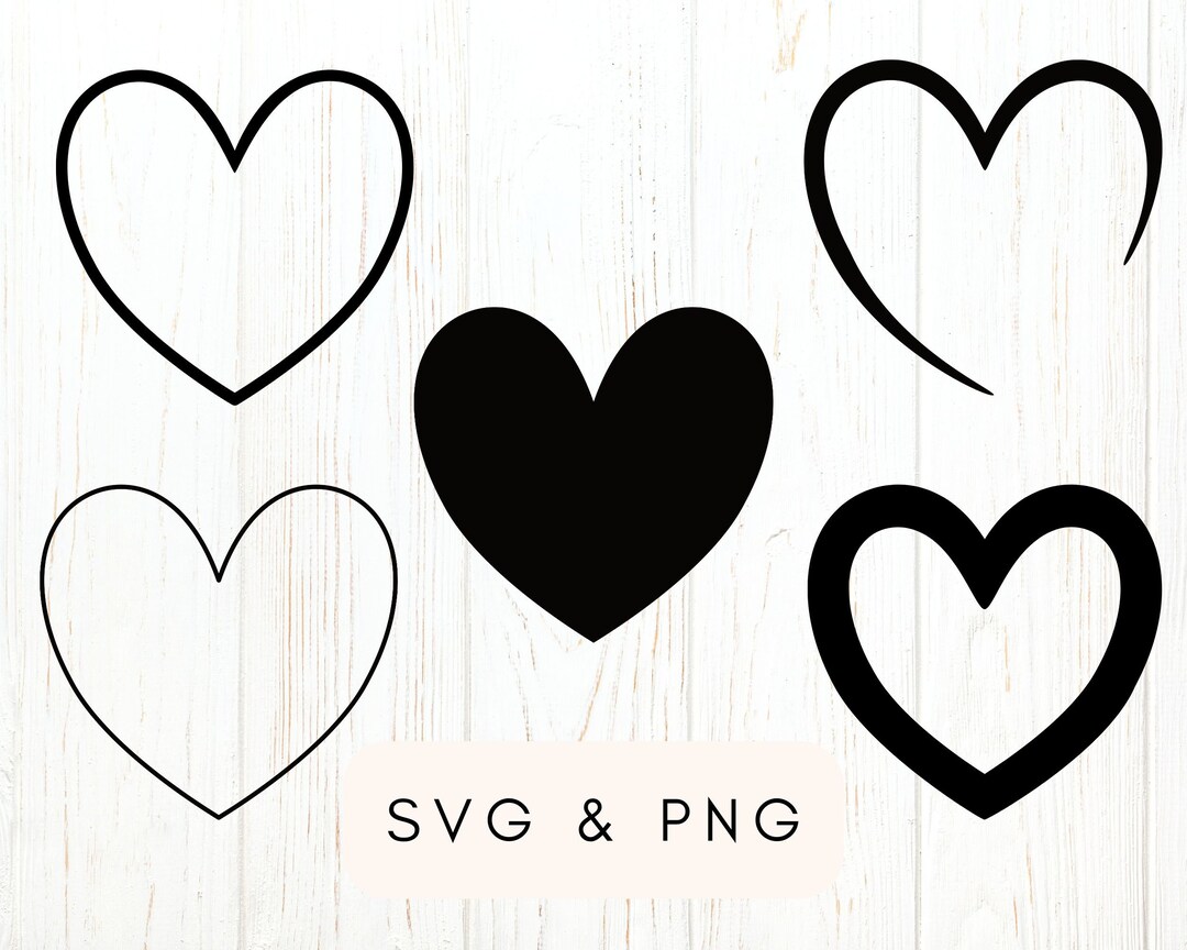 Solid Heart Svg, Heart Outline Svg Bundle, Custom Heart Name Svg, Open ...