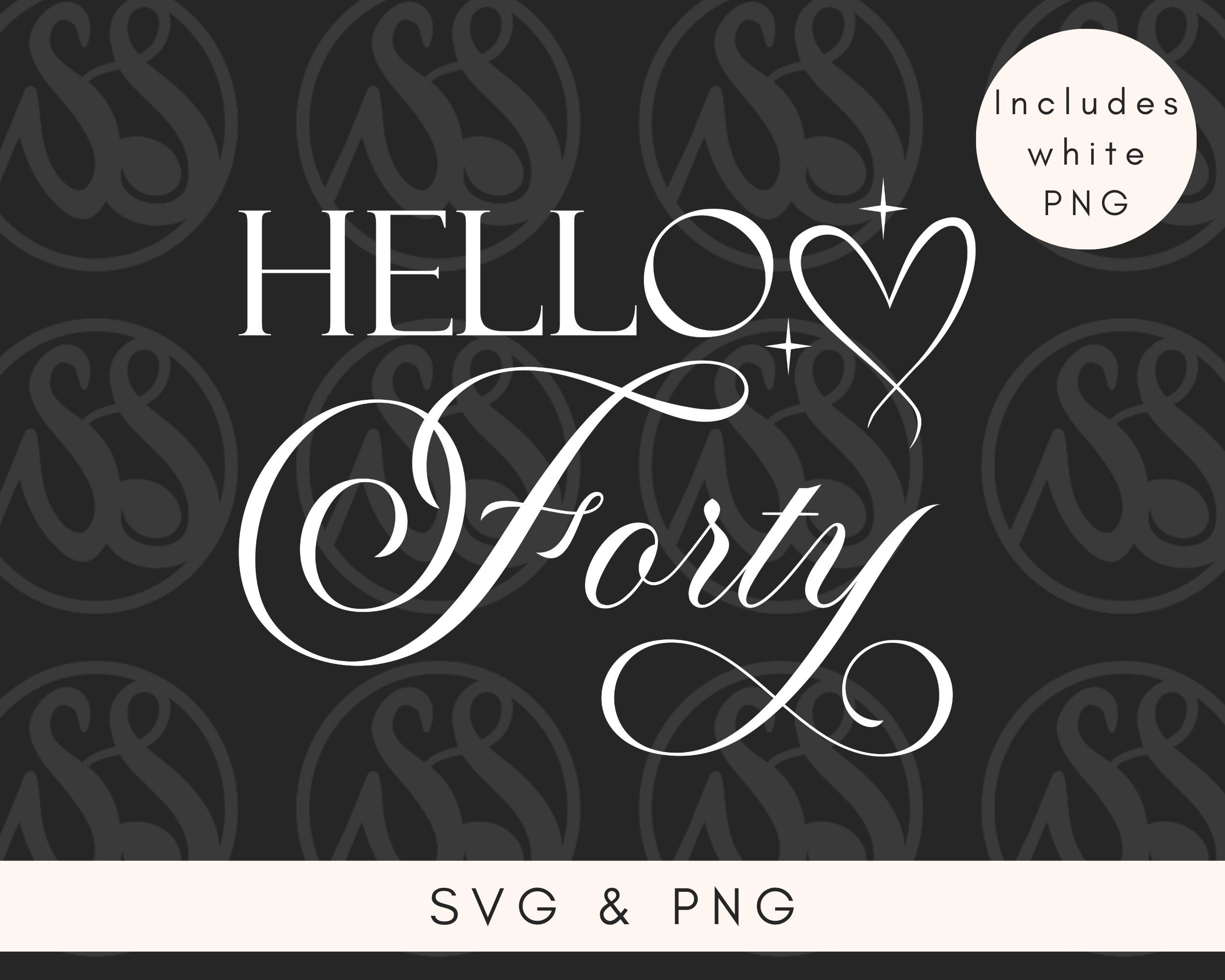 Hello Forty Svg, 40th Birthday Queen Svg, 40th Birthday Svg Files ...