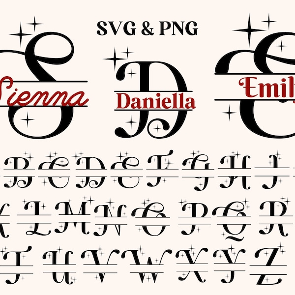 Split Letters Svg - Etsy