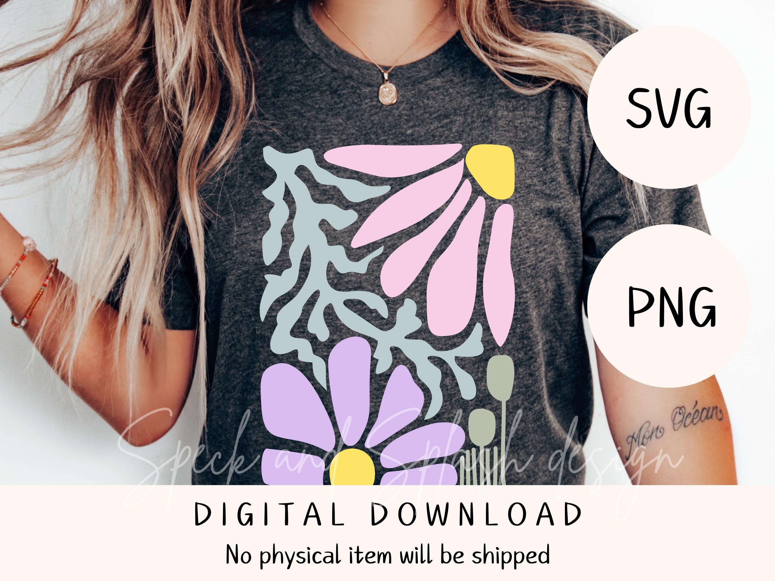 Abstract Flower SVG Bundle,danish Pastel Floral Clipart, Organic Shape ...
