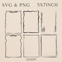 Frame Square Svg, Frame, Doodle, Clip Art, Png, Square - Etsy