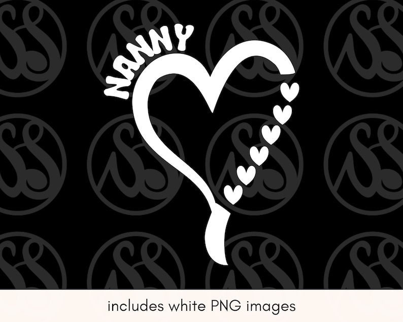 Nanny Custom Heart Svg, Grandma Tee Svg, Custom Grandkids Names ...