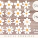 Simple Daisy SVG Set, Daisy With Heart Centre SVG, Clipart Daisy Svg ...