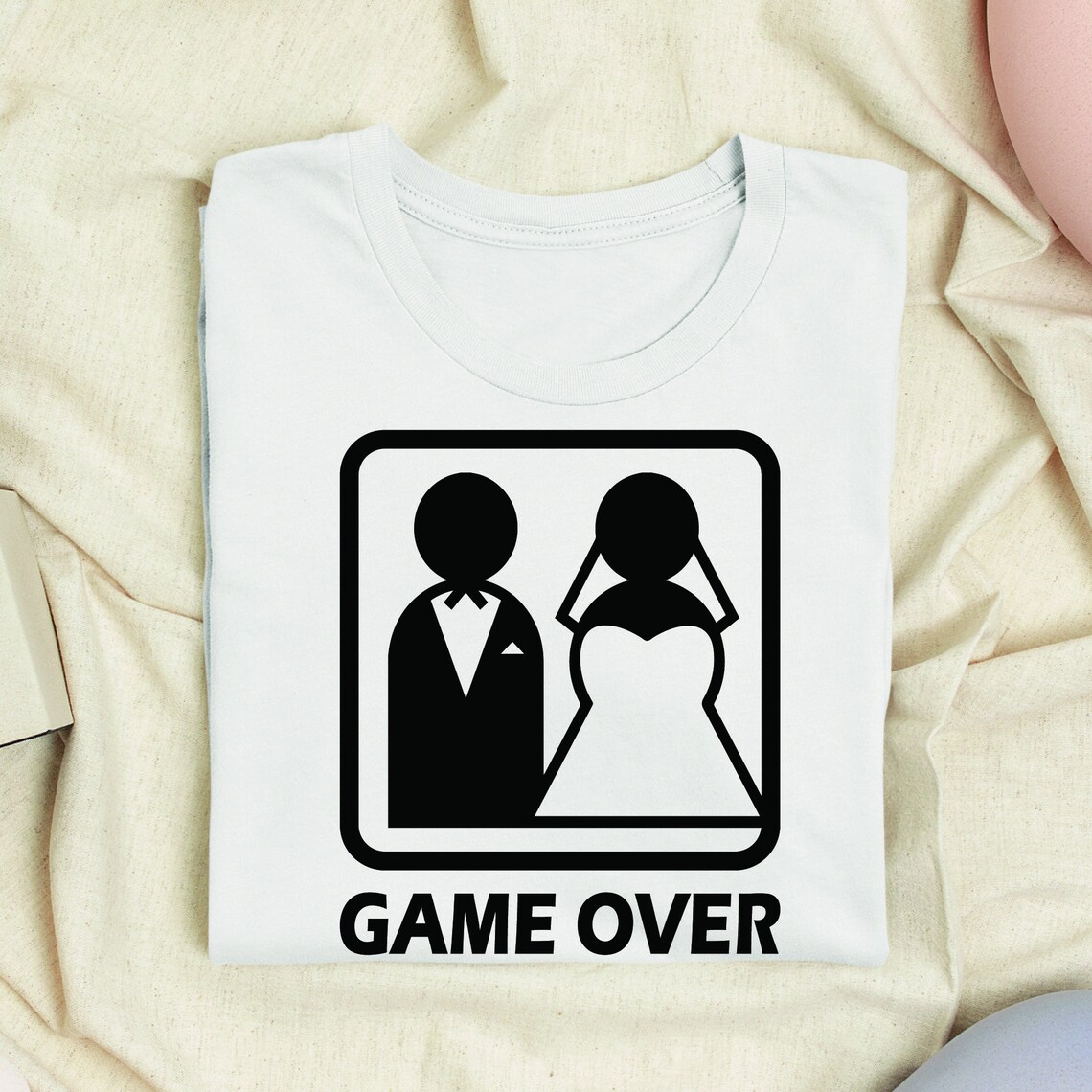 Funny Game Over Marriage Shirt, Married Game Over T-shirt, New Wife Tee ...