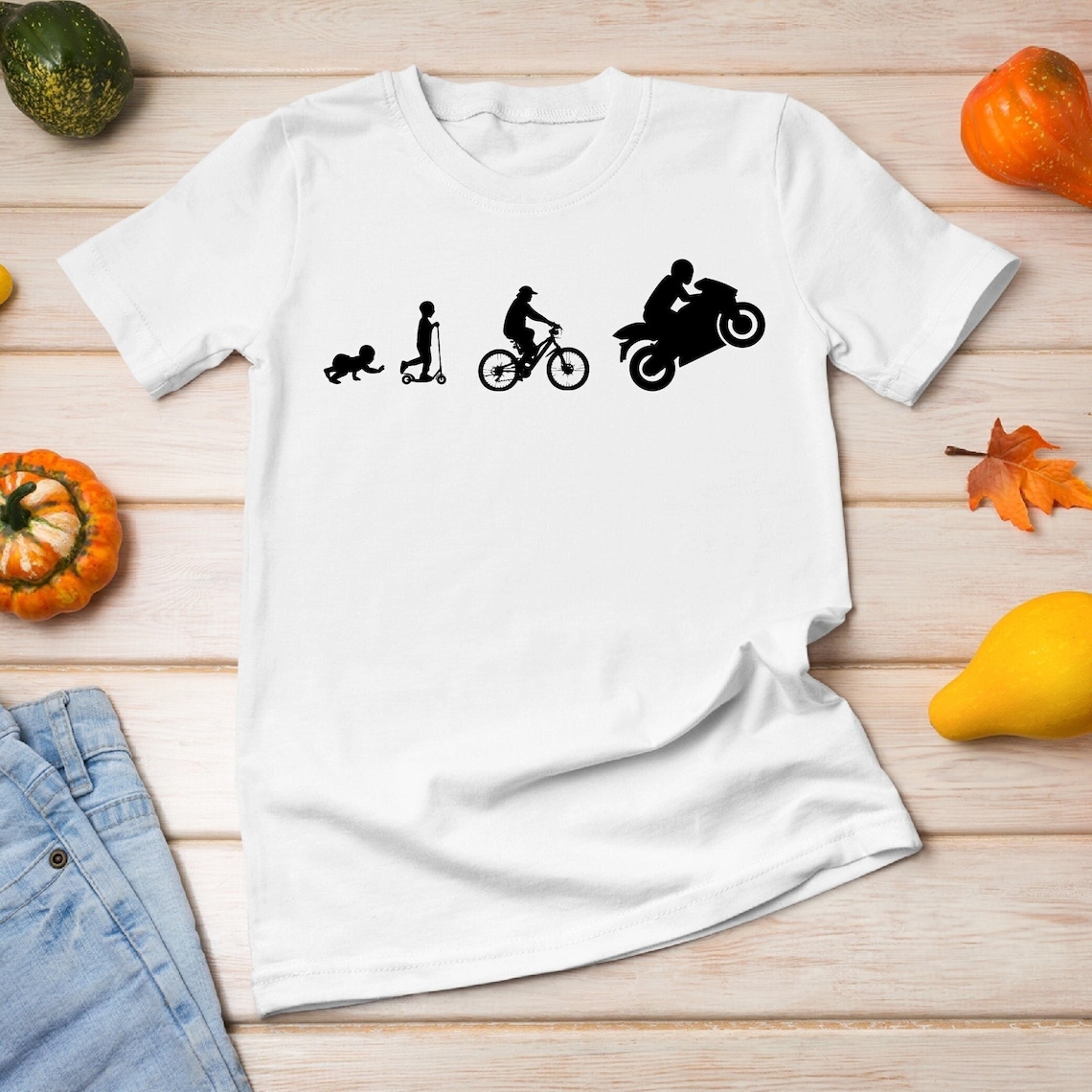 Funny Motorcycle Shirt, Motorcyclist Evolution Tee, Scooter Shirt, Bike ...