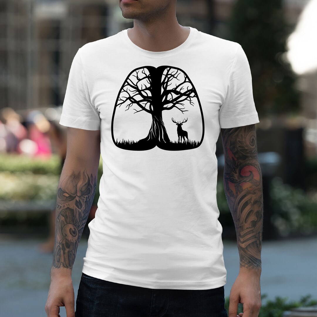 Forest Lungs Shirt, Art Tree Lung Tee, Deer Shirt, Nature Lover Gift ...